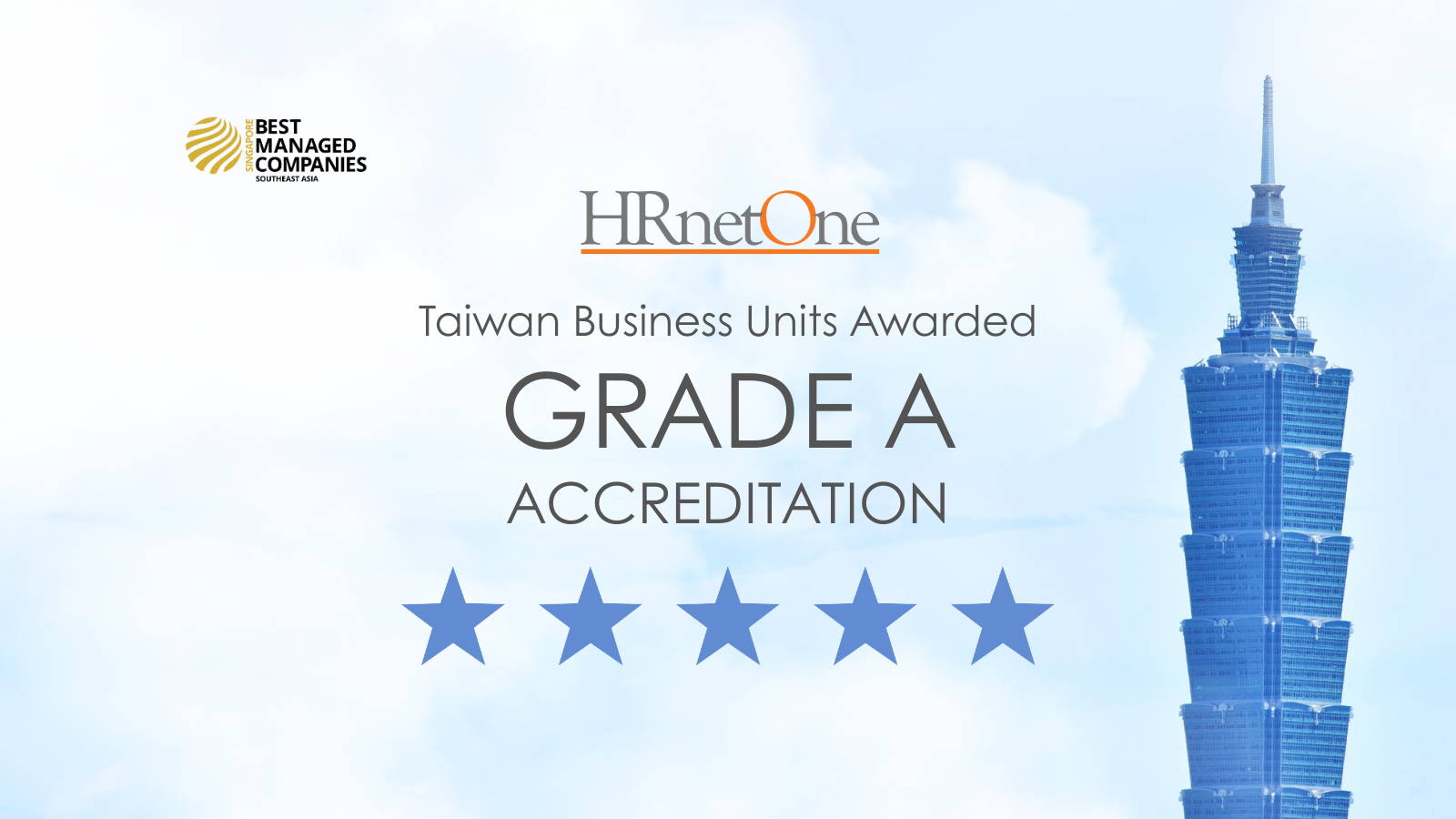 HRnetOne Taiwan awarded Grade A in the 2025 Accreditation Program ...